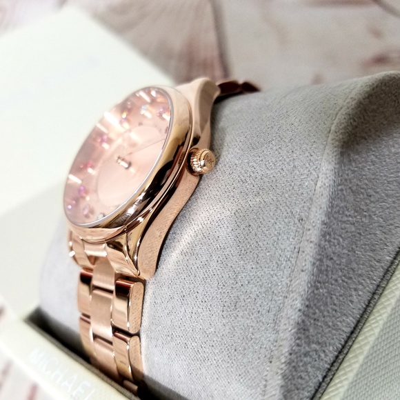Michael Kors | Accessories | Nwt Michael Kors Colette Rose Gold Watch ...